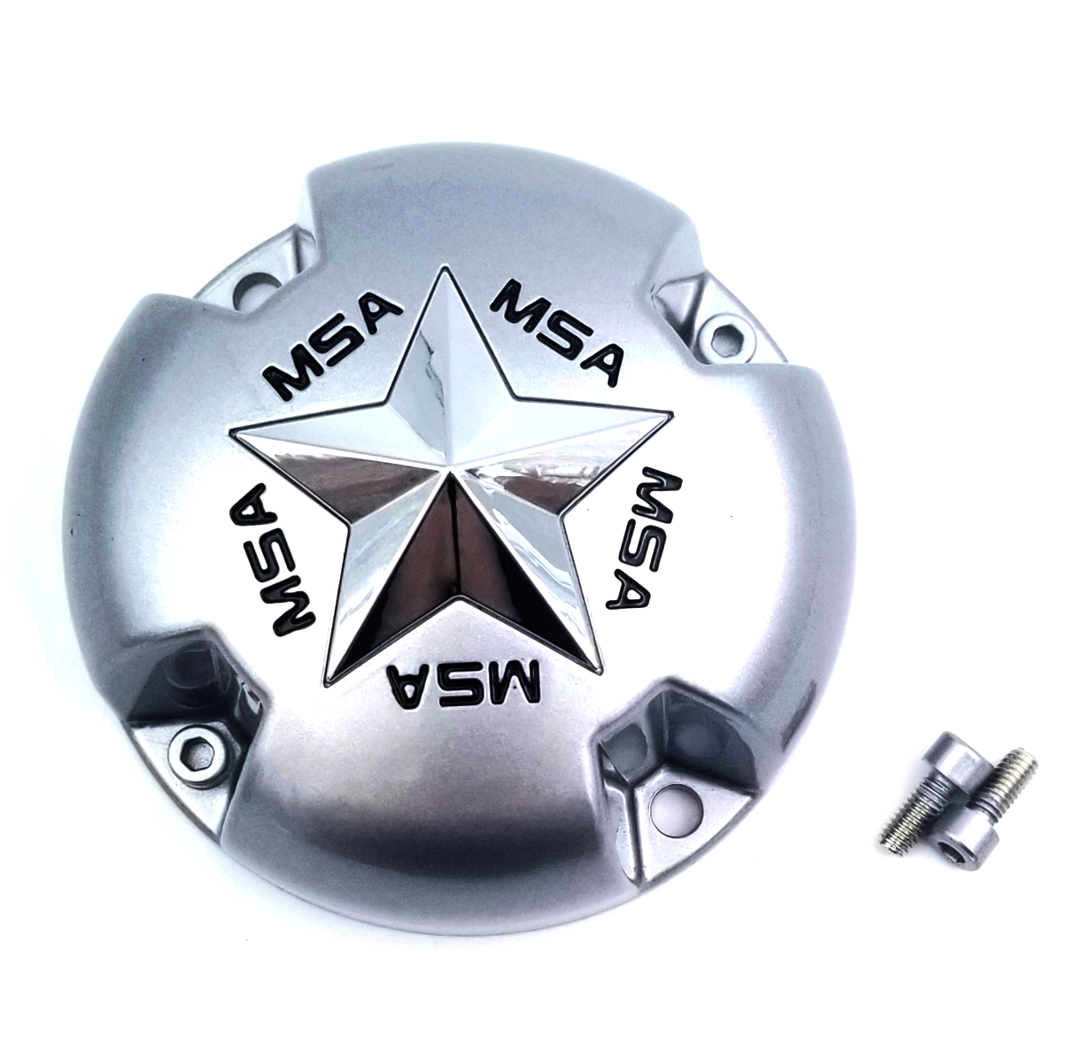 Set of 4 MSA Off-Road ATV UTV Center Caps Silver for M12-M38 MSA Style ...