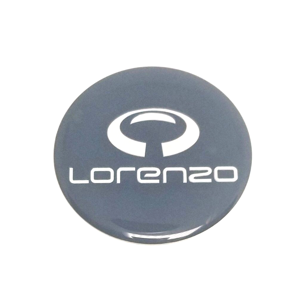 LORENZO Wheel Rim Center Cap Emblem Dark Grey Blue Center Sticker ...
