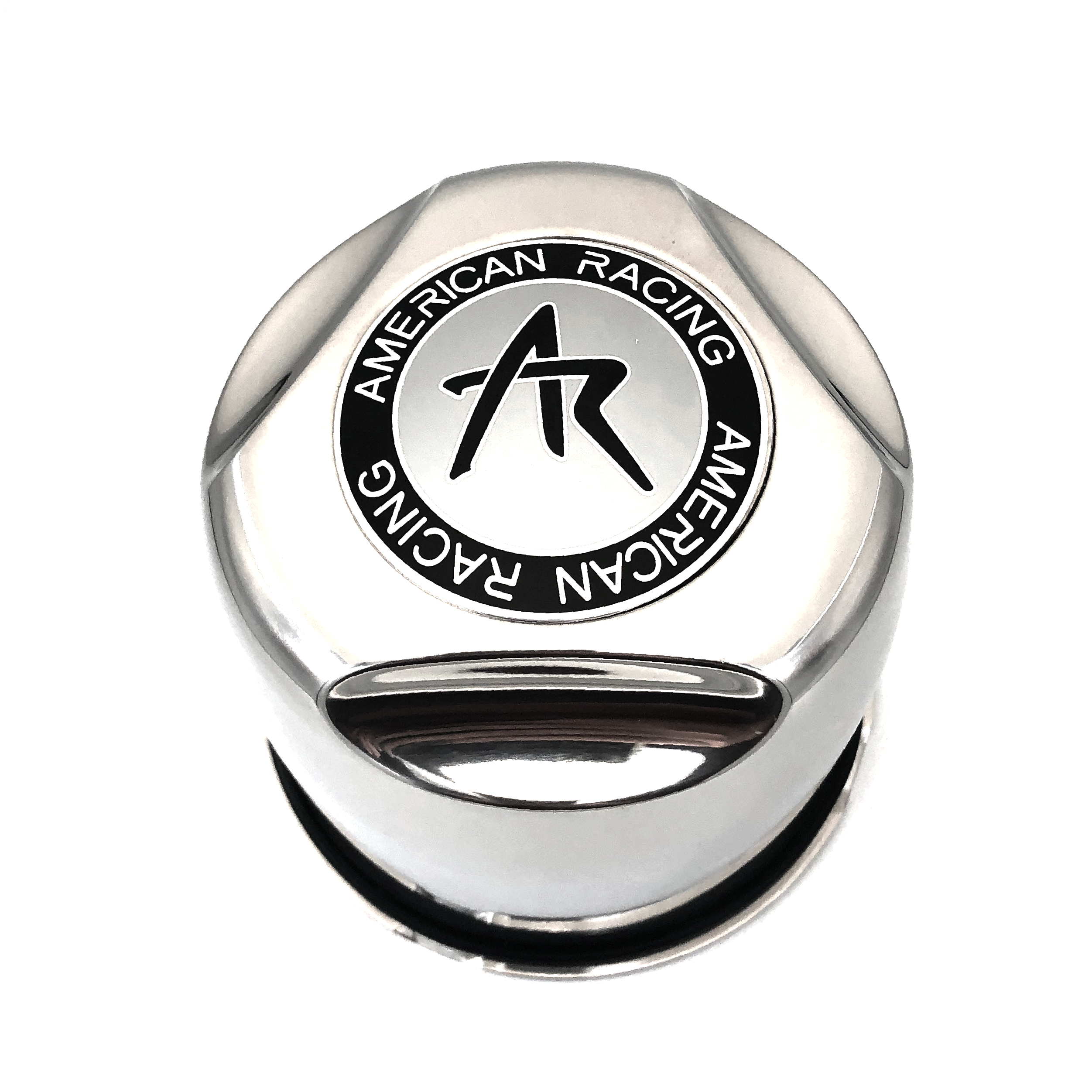 American Racing Wheel Center Hub Cap 5.15" Push Thru Straight Chrome ...