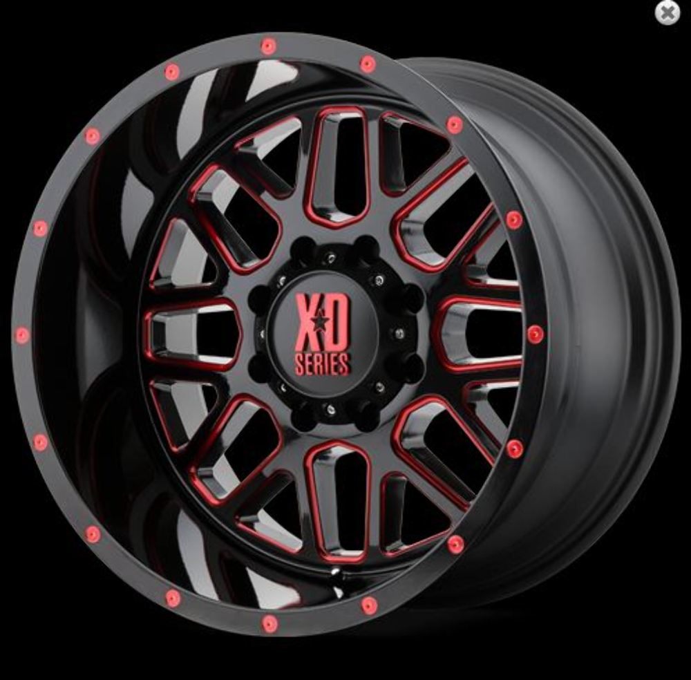 Set Of 4 KMC XD Gloss Black W Red Logo 6x5 5 Bolt On Center Cap XD820 set-of-4-kmc-xd-gloss-black-w-red-logo-6x5-5-bolt-on-center-cap-xd820