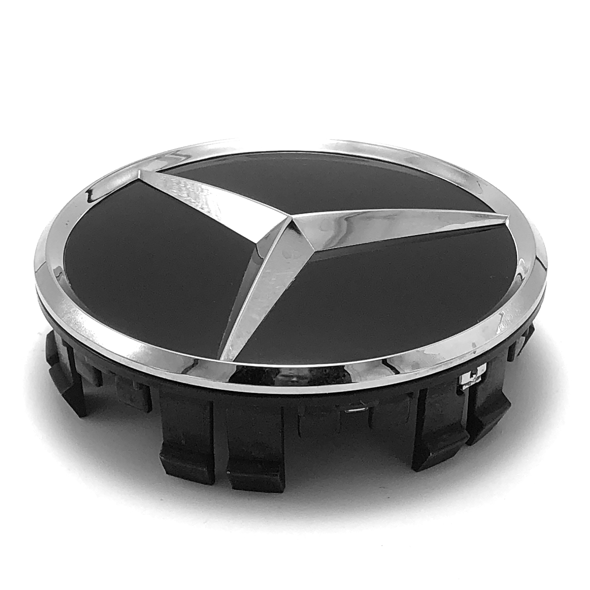 Mercedes Wheel Center Hub Cap 2.94" Diameter Gloss Black Snap In OEM ...