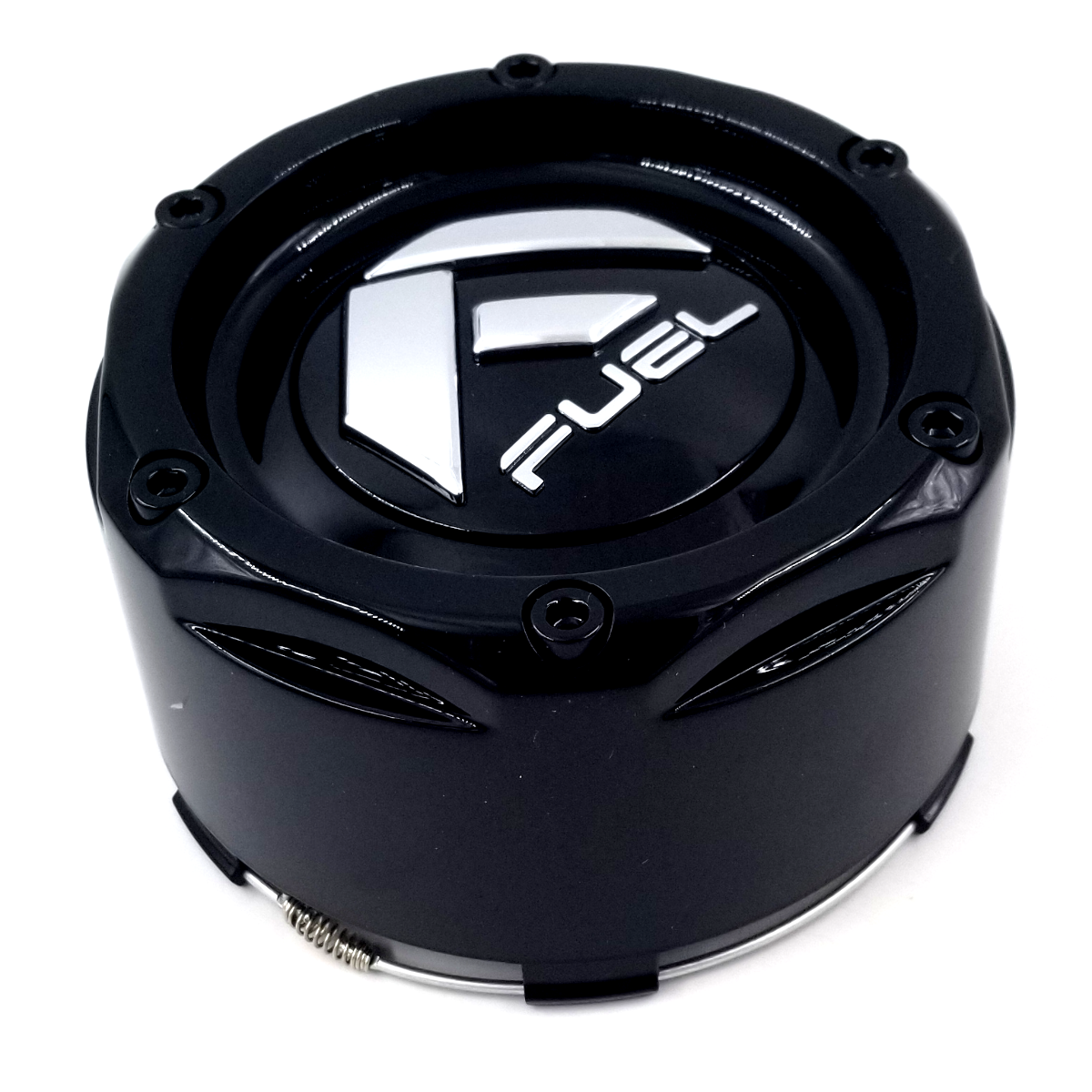 Fuel Gloss Black Push Thru 8 Lug Cyclone Diesel Flow Wheel Center Cap ...