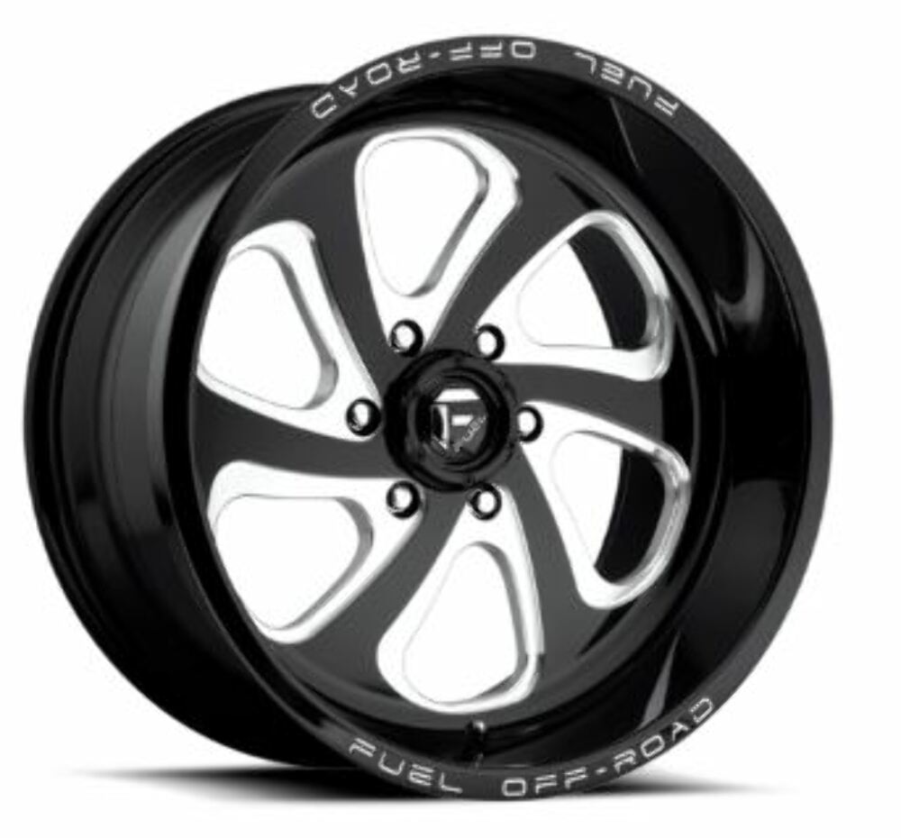 Fuel Gloss Black Push Thru 8 Lug Cyclone Diesel Flow Wheel Center Cap ...