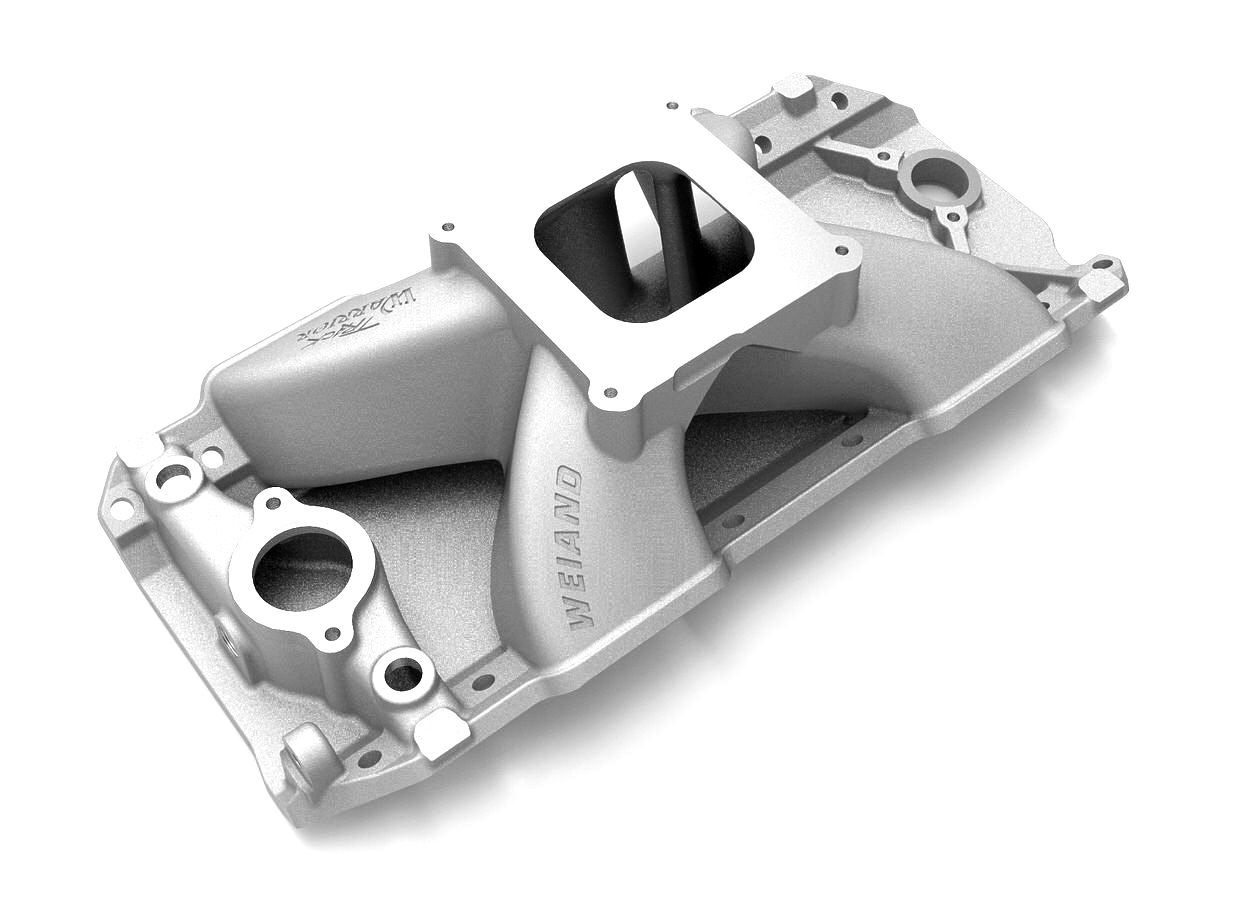 Weiand Intake Manifold Track Warrior Rectangle Port Aluminum 7622 Chevy ...