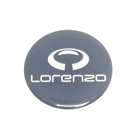 LORENZO Wheel Rim Center Cap Emblem Dark Grey Blue Center Sticker ...