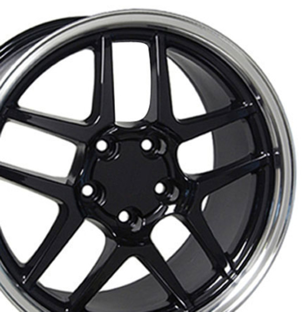 17" Replica Wheel CV04 Fits Corvette - C5 Z06 Rim 17x9.5 Black Wheel ...