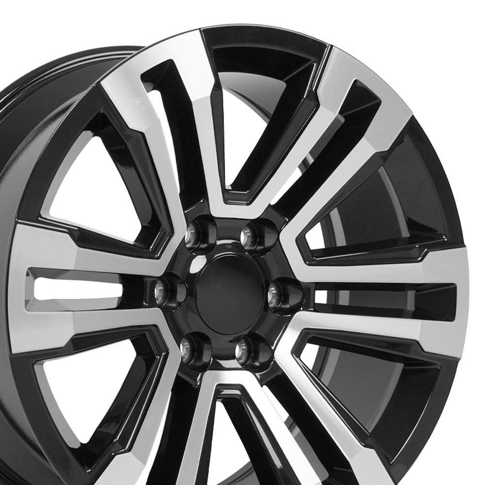 20" Replica Wheel CV44 Fits GMC Yukon Denali Black Machined 20x9 | RPI ...