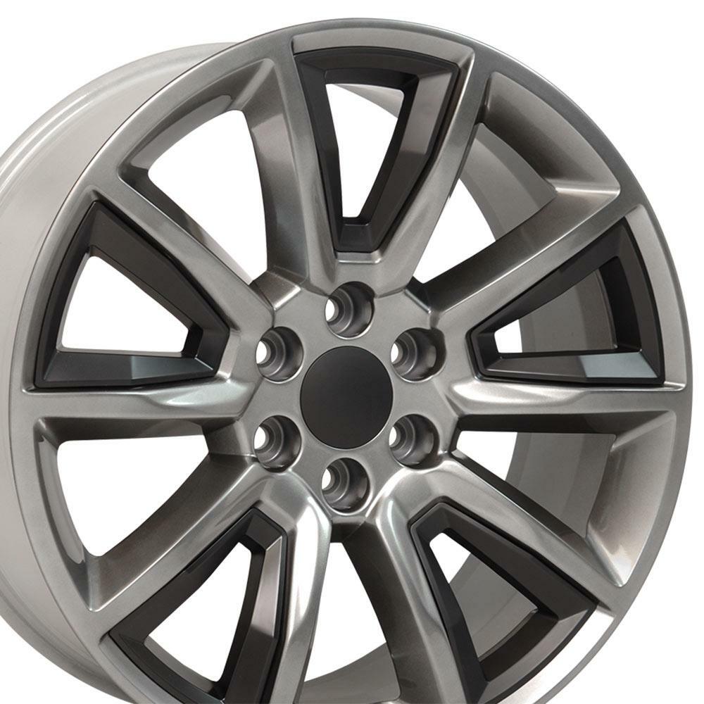 22" Replica Wheel CV73B Fits Tahoe Rim 22x9 Hyper w/Satin Wheel | RPI ...