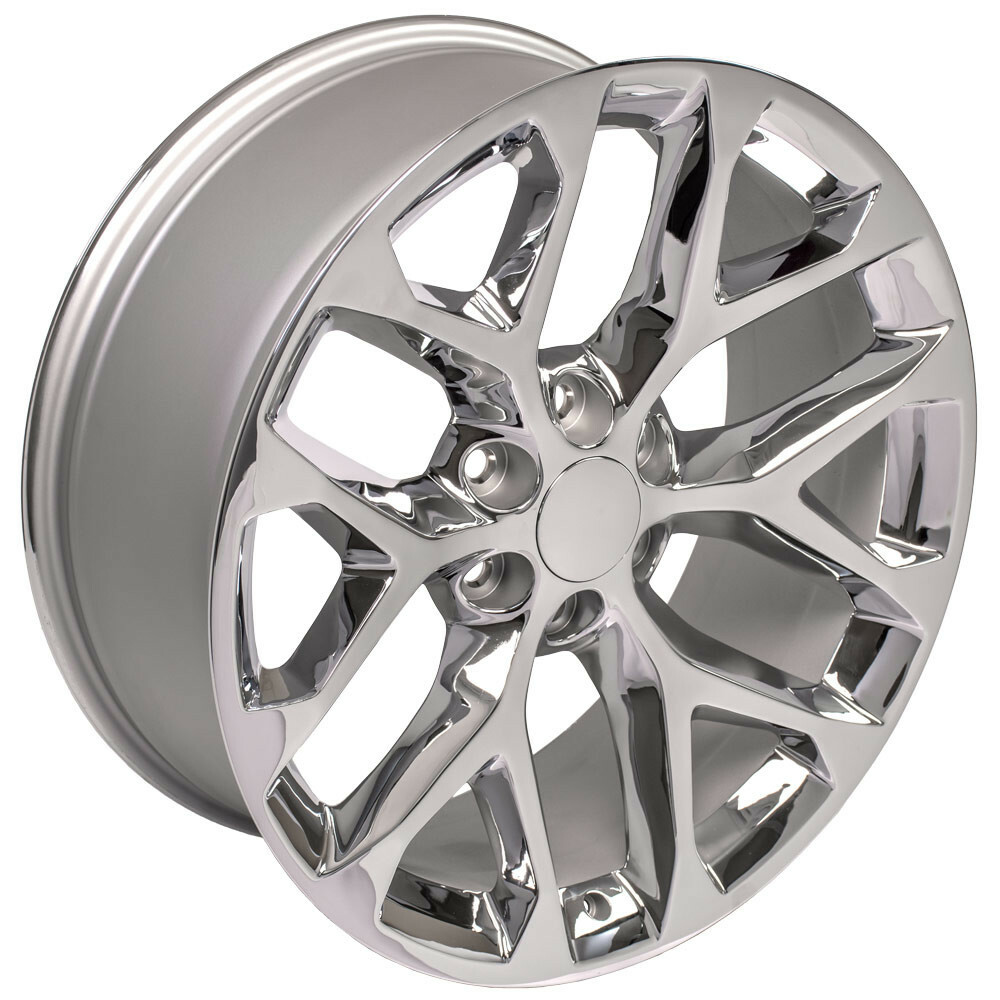 Snowflake Chrome Wheels 22x9" For Chevrolet Silverado Tahoe Yukon GMC ...