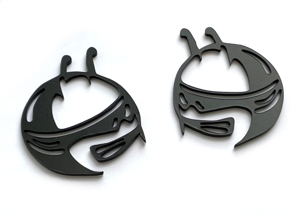 Set Matte Black Scat Pack Head Emblems for Dodge Challenger Charger ...
