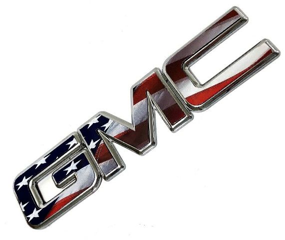 AMERICAN FLAG Front Grill Emblem Overlay Kit Decal for 2007-17 GMC ...